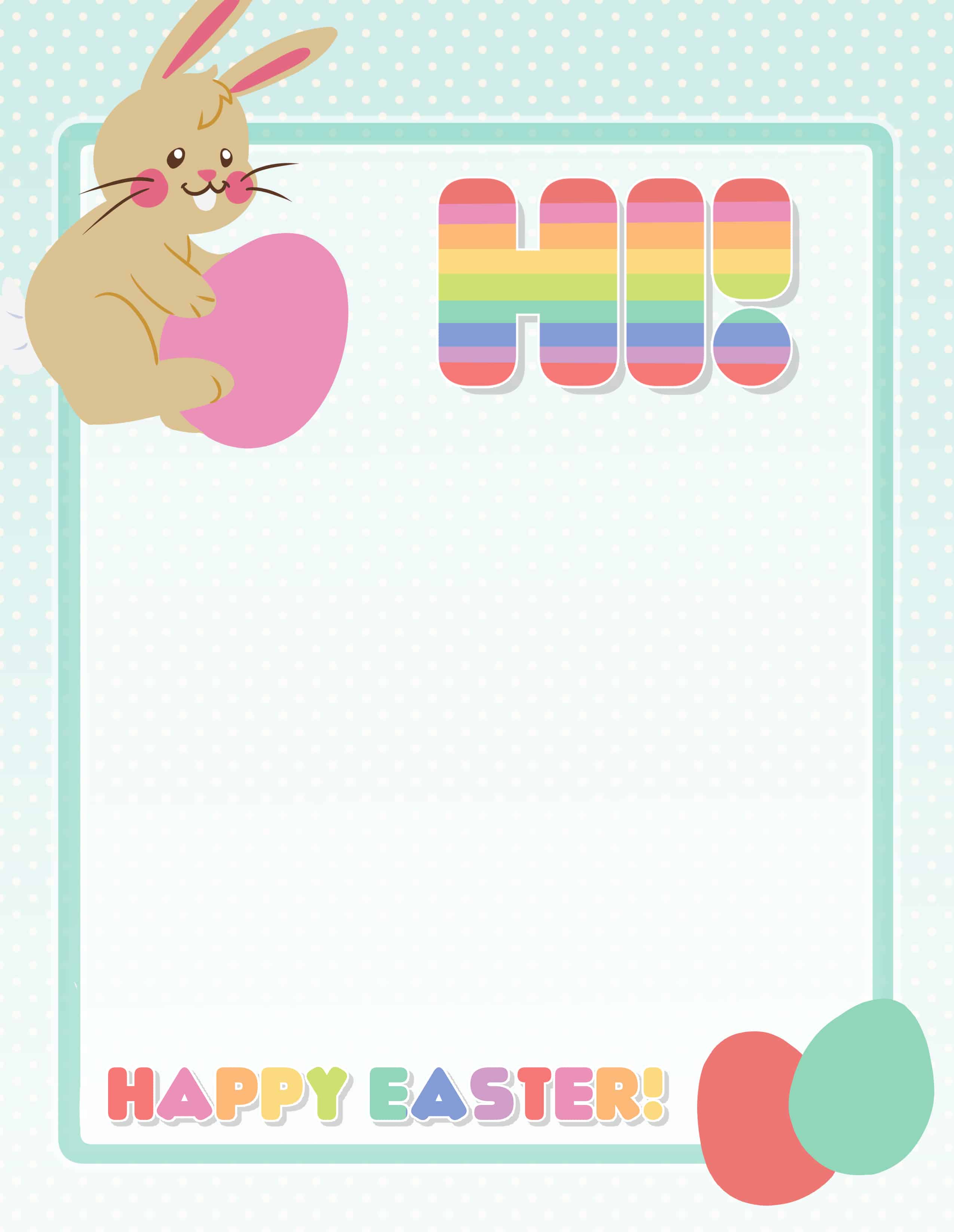 Easter Bunny Letter Template Free FREE PRINTABLE TEMPLATES