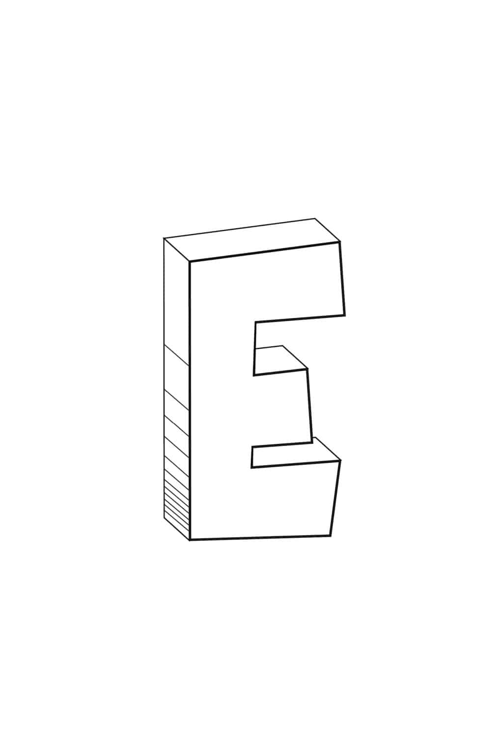 Free Printable Bubble Letter E