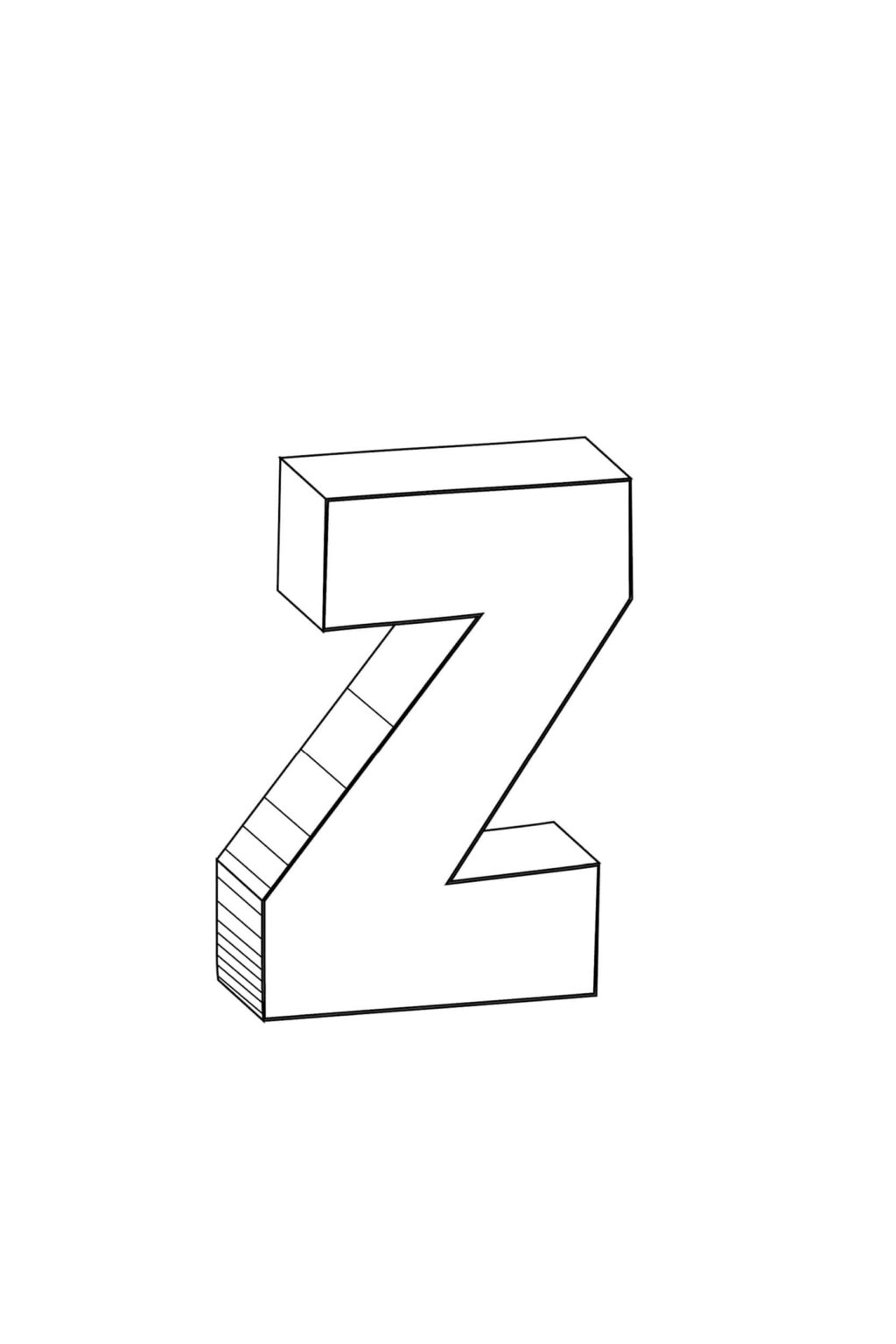 Free Printable Bubble Letter Z