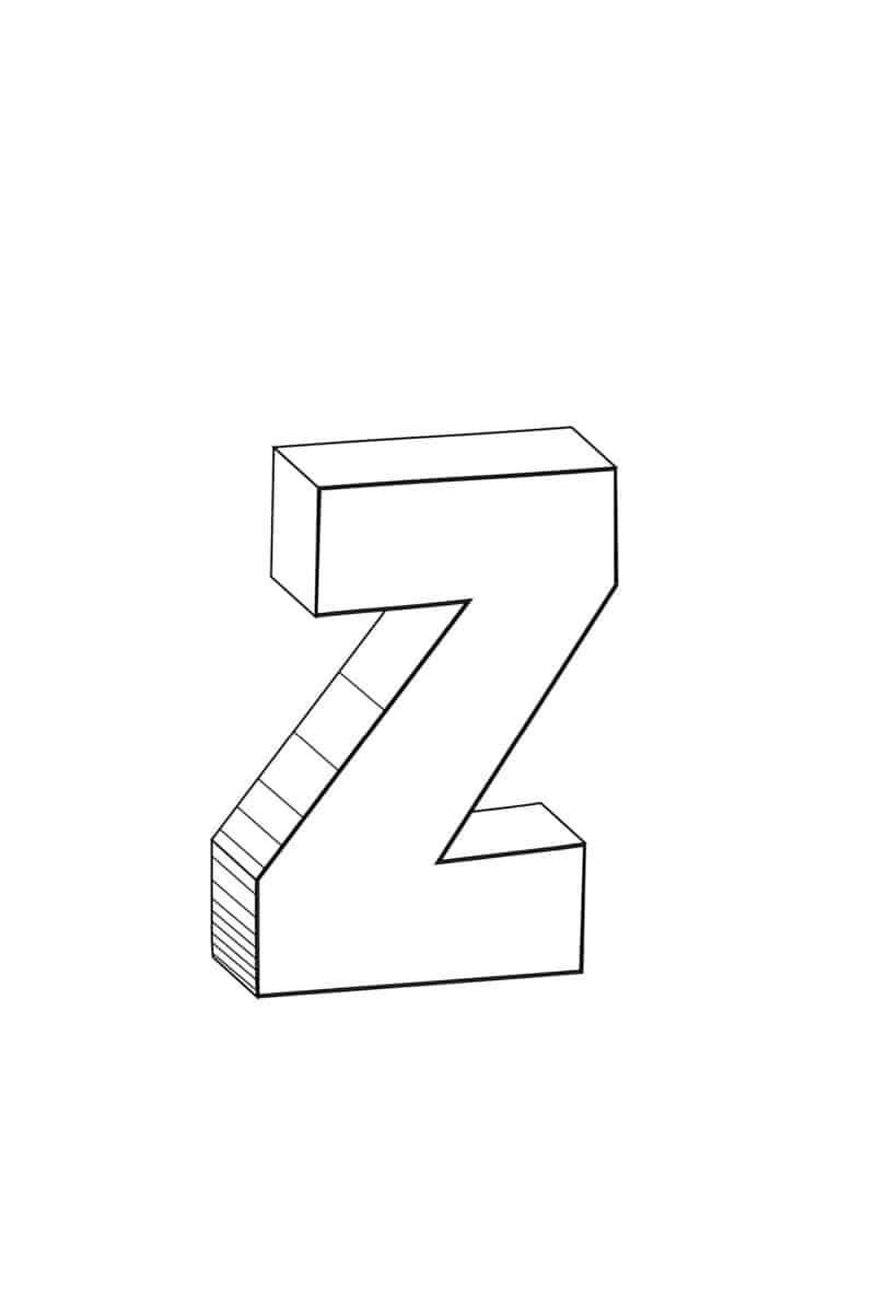 Free Printable Bubble Letter Z