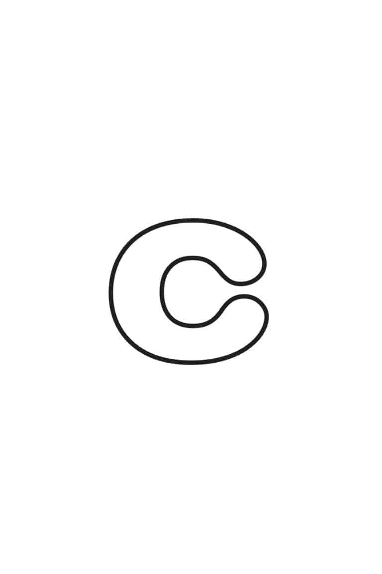 Printable Bubble Letters: Fancy Bubble Letter C