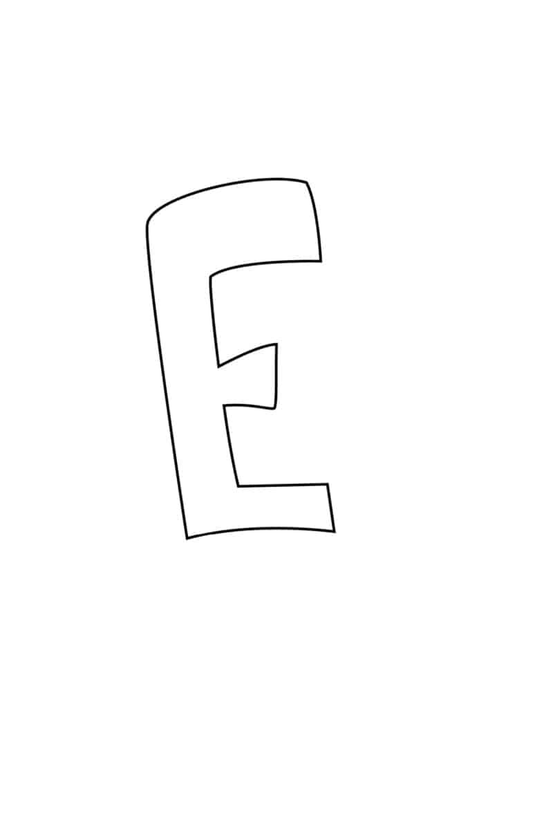 Free Printable Bubble Letter E