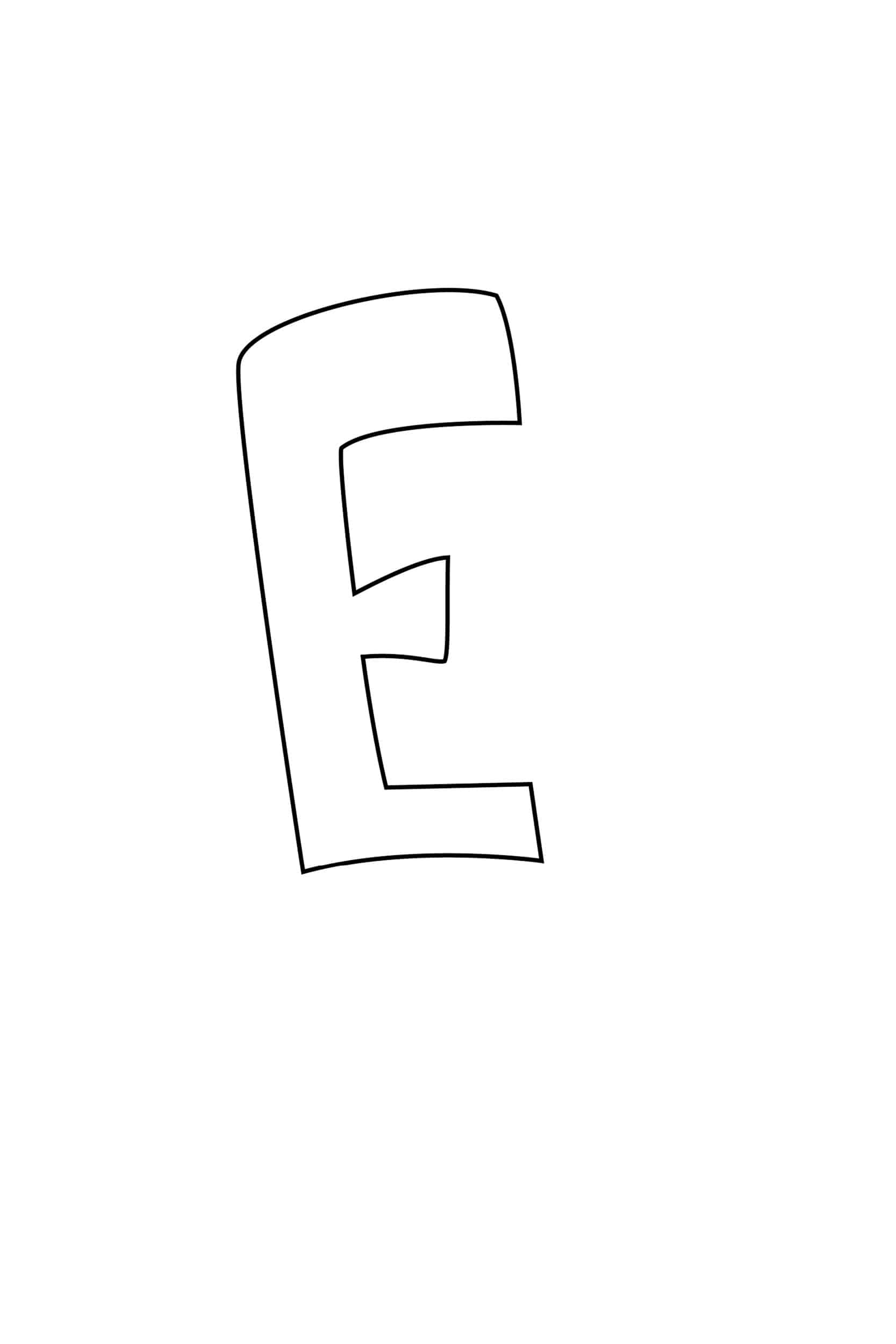 Free Printable Bubble Letter E