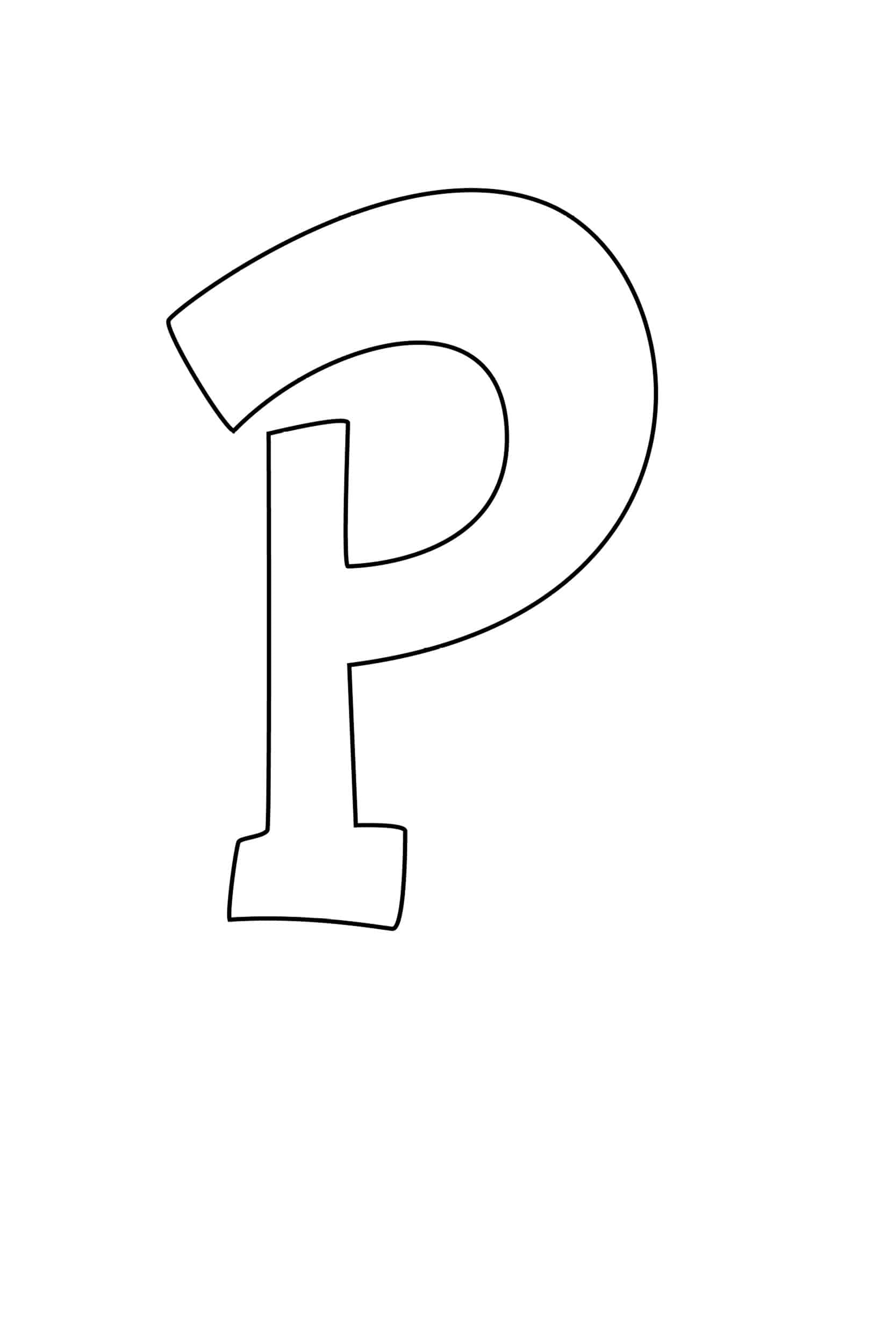 Printable Bubble Letters: Fancy Bubble Letter P