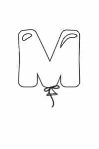 Printable Bubble Letters: Fancy Bubble Letter M