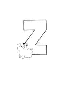 Free Printable Bubble Letter Z