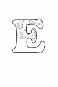 Free Printable Bubble Letter E