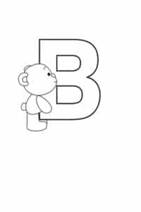 Printable Cursive Bubble Letter B