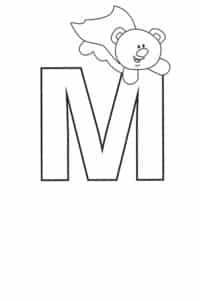 Printable Bubble Letters: Fancy Bubble Letter M