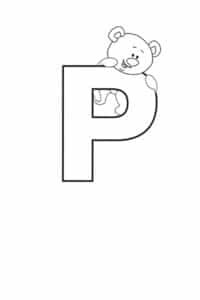 Printable Bubble Letters: Fancy Bubble Letter P