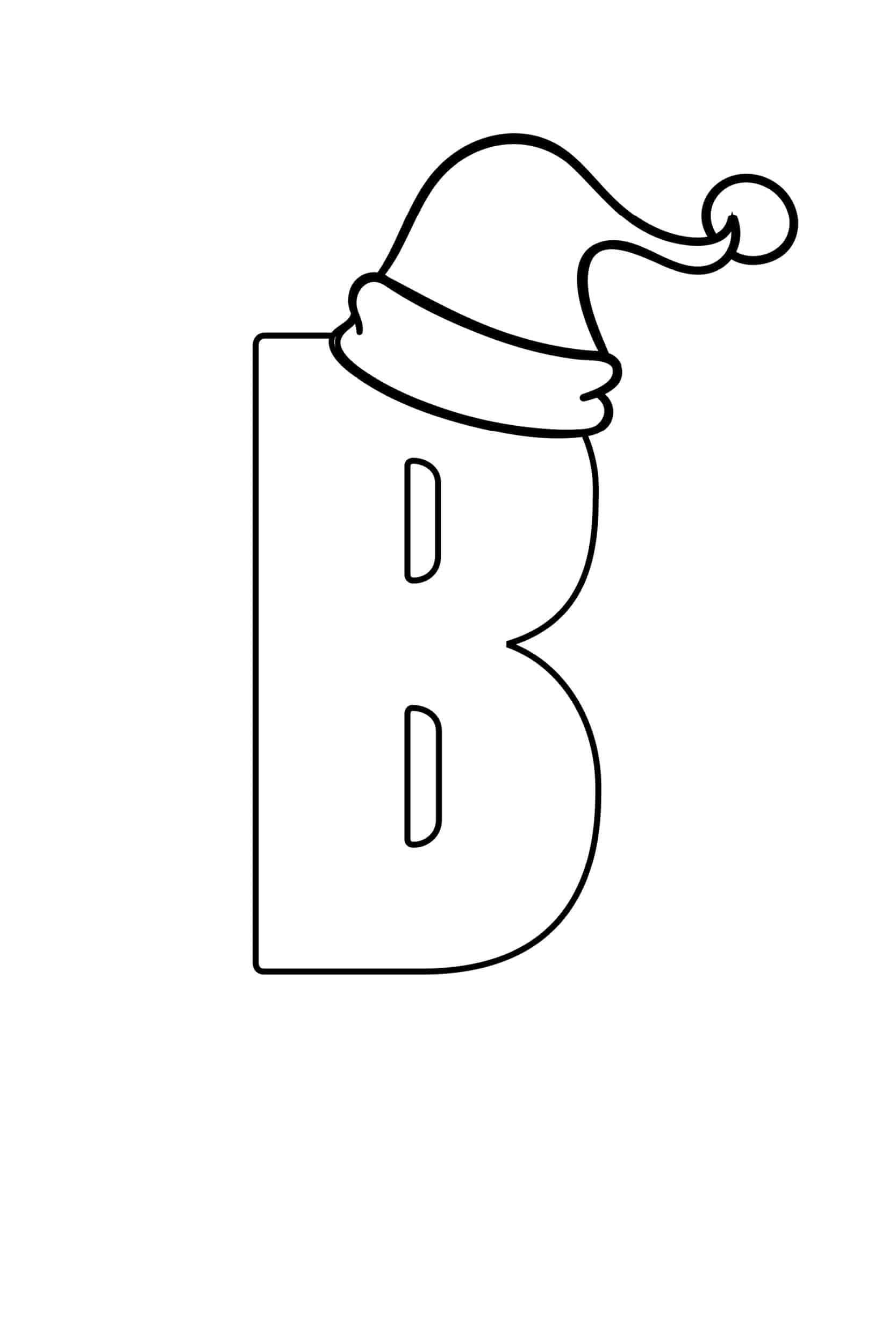 Printable Cursive Bubble Letter B