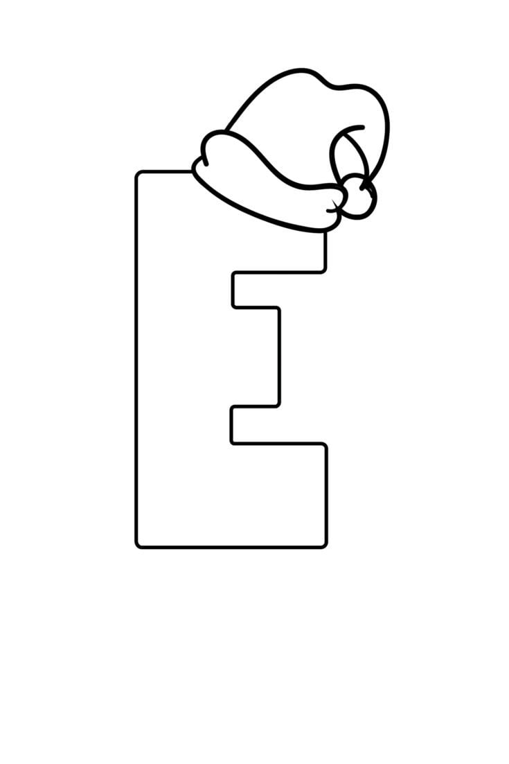 Free Printable Bubble Letter E