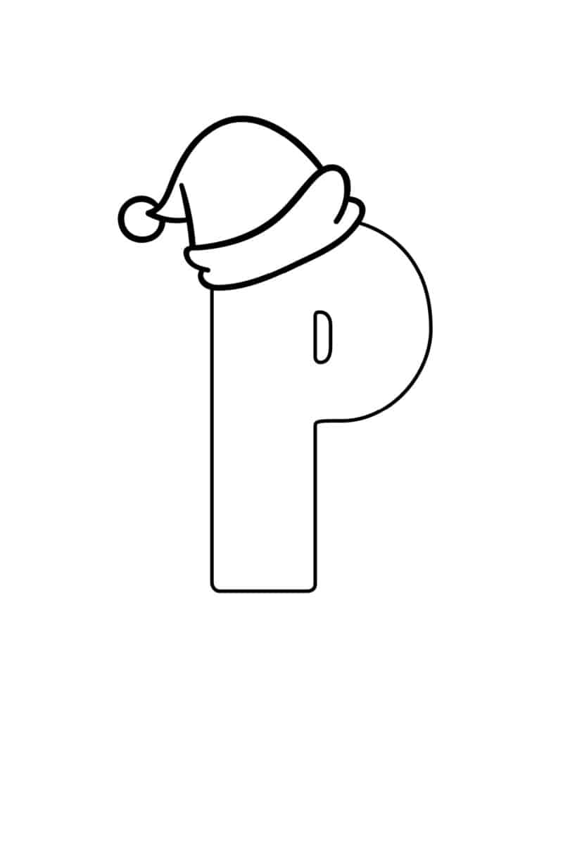 Printable Bubble Letters: Fancy Bubble Letter P