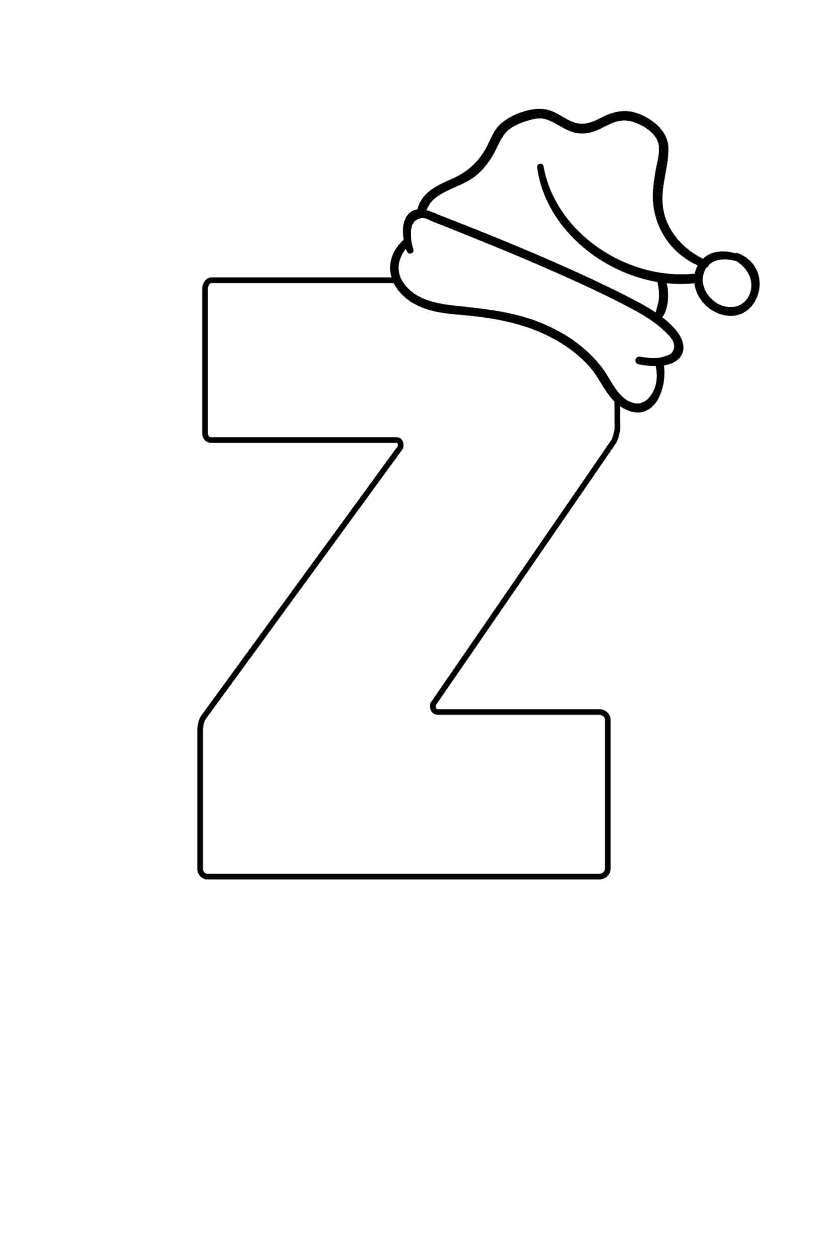 Free Printable Bubble Letter Z