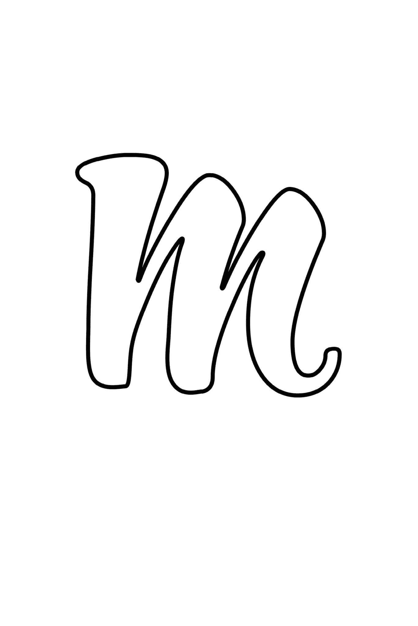 Printable Bubble Letters: Fancy Bubble Letter M