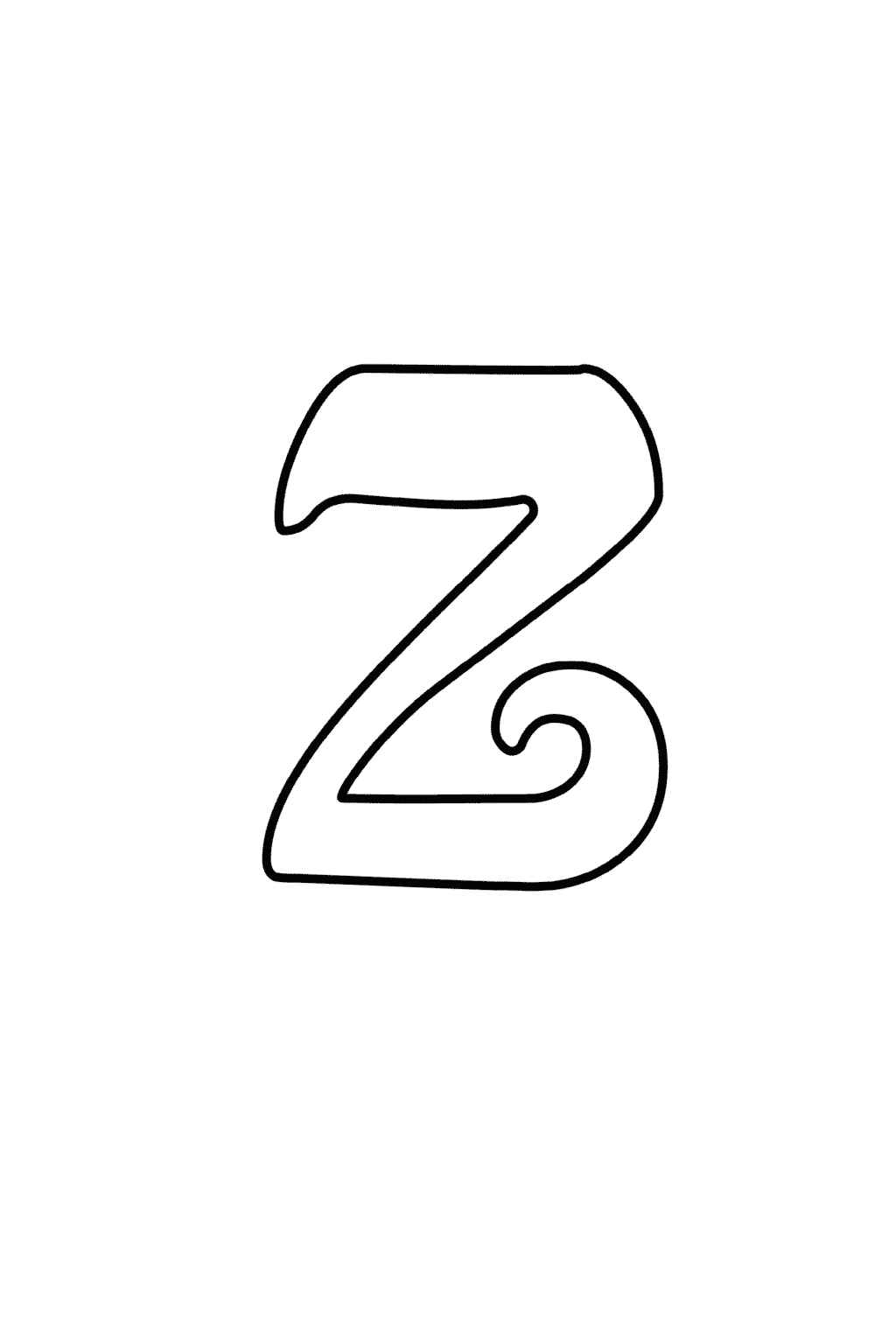 Free Printable Bubble Letter Z