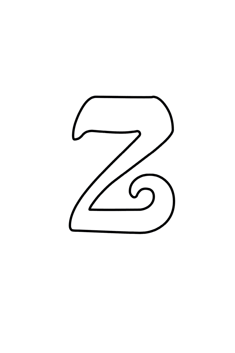 Free Printable Bubble Letter Z