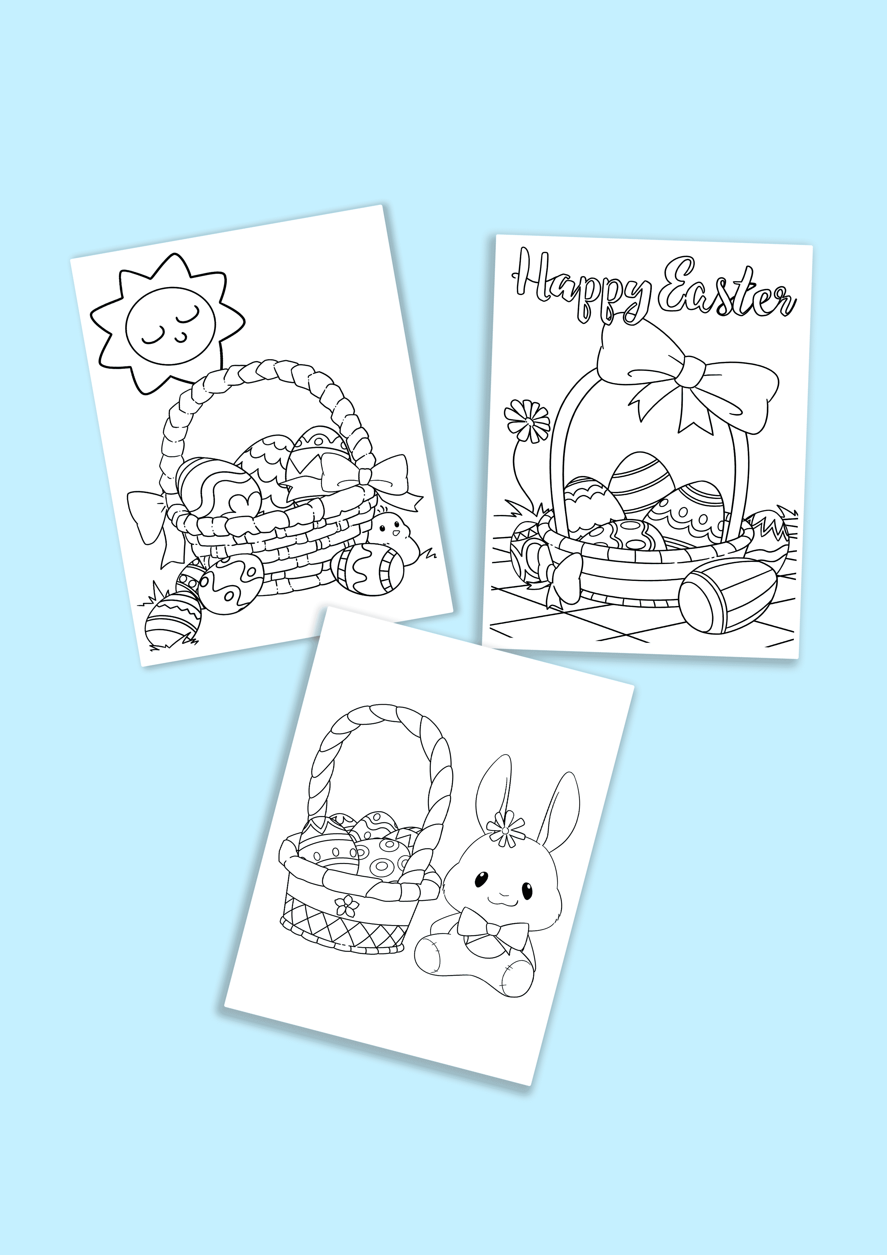 3 Free Easter Basket Coloring Pages - Freebie Finding Mom