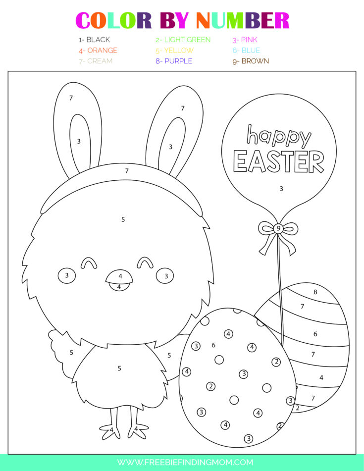 3 Free Easter Color by Number Printables