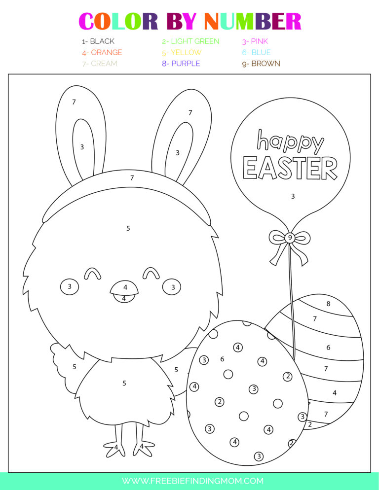 3 Free Easter Color by Number Printables