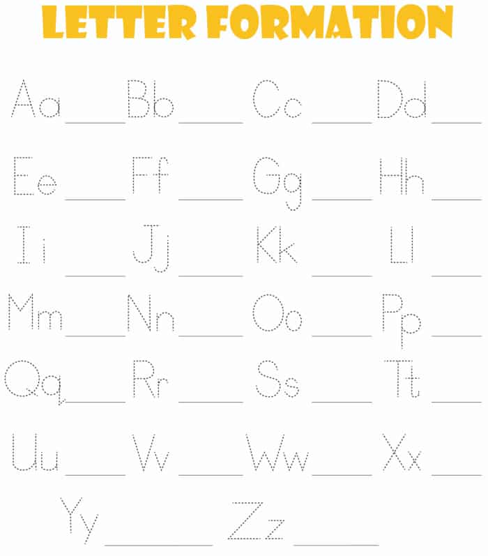 Printable Abc Tracing