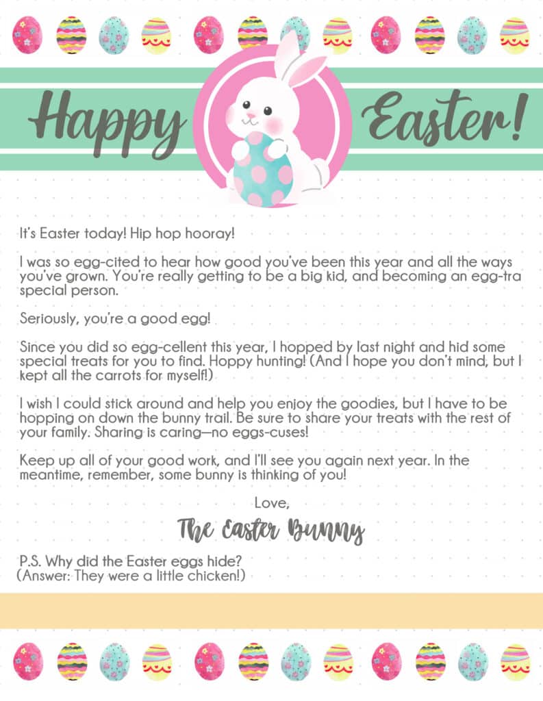 4 Free Printable Easter Bunny Letters