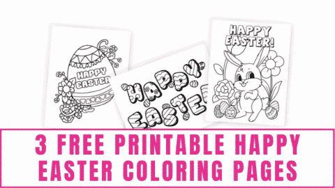 3 Free Printable Happy Easter Coloring Pages