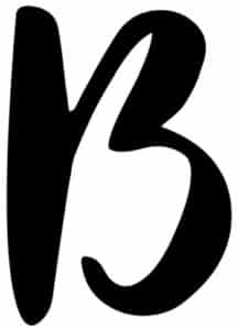 Free Printable Alphabet Letters: Modern Calligraphy Capital B