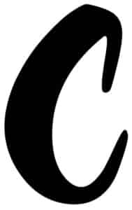 Free Printable Alphabet Letters: Modern Calligraphy Capital C