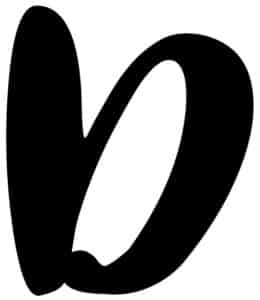 Free Printable Alphabet Letters: Modern Calligraphy Capital D