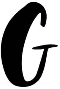 Free Printable Alphabet Letters: Modern Calligraphy Capital G