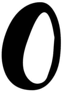 Free Printable Alphabet Letters: Modern Calligraphy Capital O