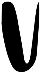 Free Printable Alphabet Letters: Modern Calligraphy Capital V