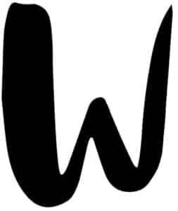 Free Printable Alphabet Letters: Modern Calligraphy Capital W