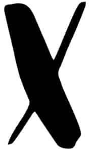 Free Printable Alphabet Letters: Modern Calligraphy Capital X