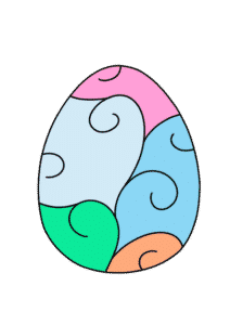 12 Free Printable Colored Easter Eggs