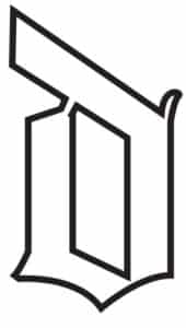 Free Printable Alphabet Letters: Gothic Calligraphy Lowercase D