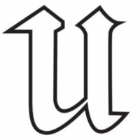 Free Printable Alphabet Letters: Gothic Calligraphy Lowercase U