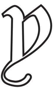 Free Printable Alphabet Letters: Gothic Calligraphy Lowercase Y
