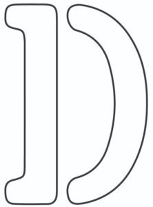 Free Printable Letter Stencils: Letter D Stencil