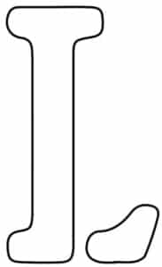 Free Printable Letter Stencils: Letter L Stencil