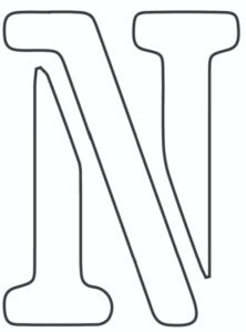 Free Printable Letter Stencils: Letter N Stencil