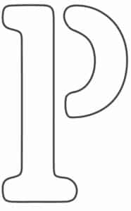 Free Printable Letter Stencils: Letter P Stencil