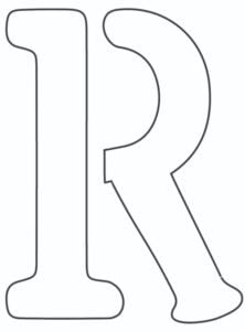 Free Printable Letter Stencils: Letter R Stencil