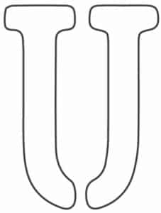 Free Printable Letter Stencils: Letter U Stencil