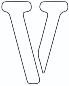 Free Printable Letter Stencils: Letter V Stencil