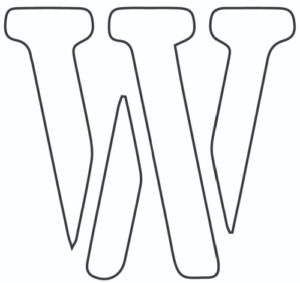 Free Printable Letter Stencils: Letter W Stencil