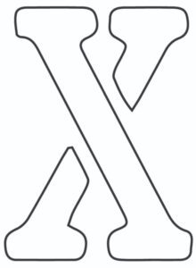Free Printable Letter Stencils: Letter X Stencil