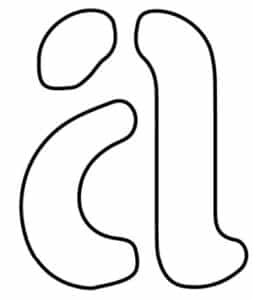 Free Printable Alphabet Stencils: Lowercase A