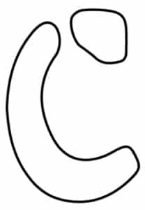 Free Printable Alphabet Stencils: Lowercase C